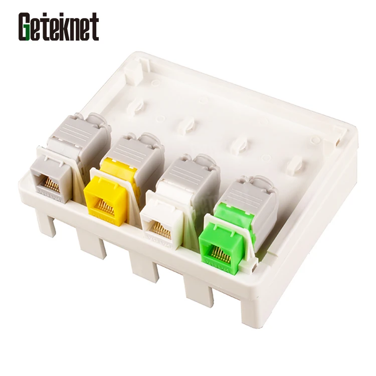 Rj45 Surface Mount Box Utp Connection Box 4port Unshielded Ap Keystone ...
