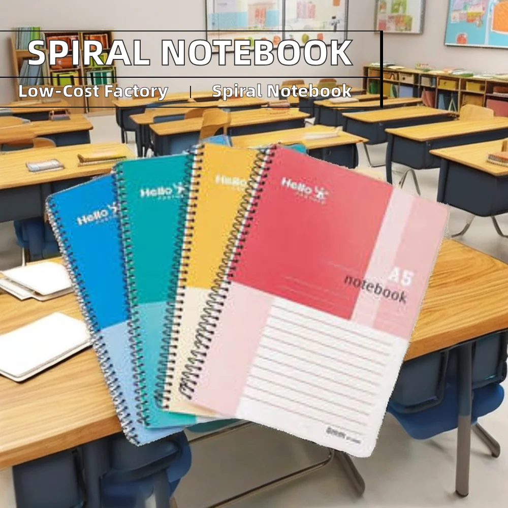 Customizable Spiral Bound School Notebook A5 and A3 Sizes with 40 Inner ...
