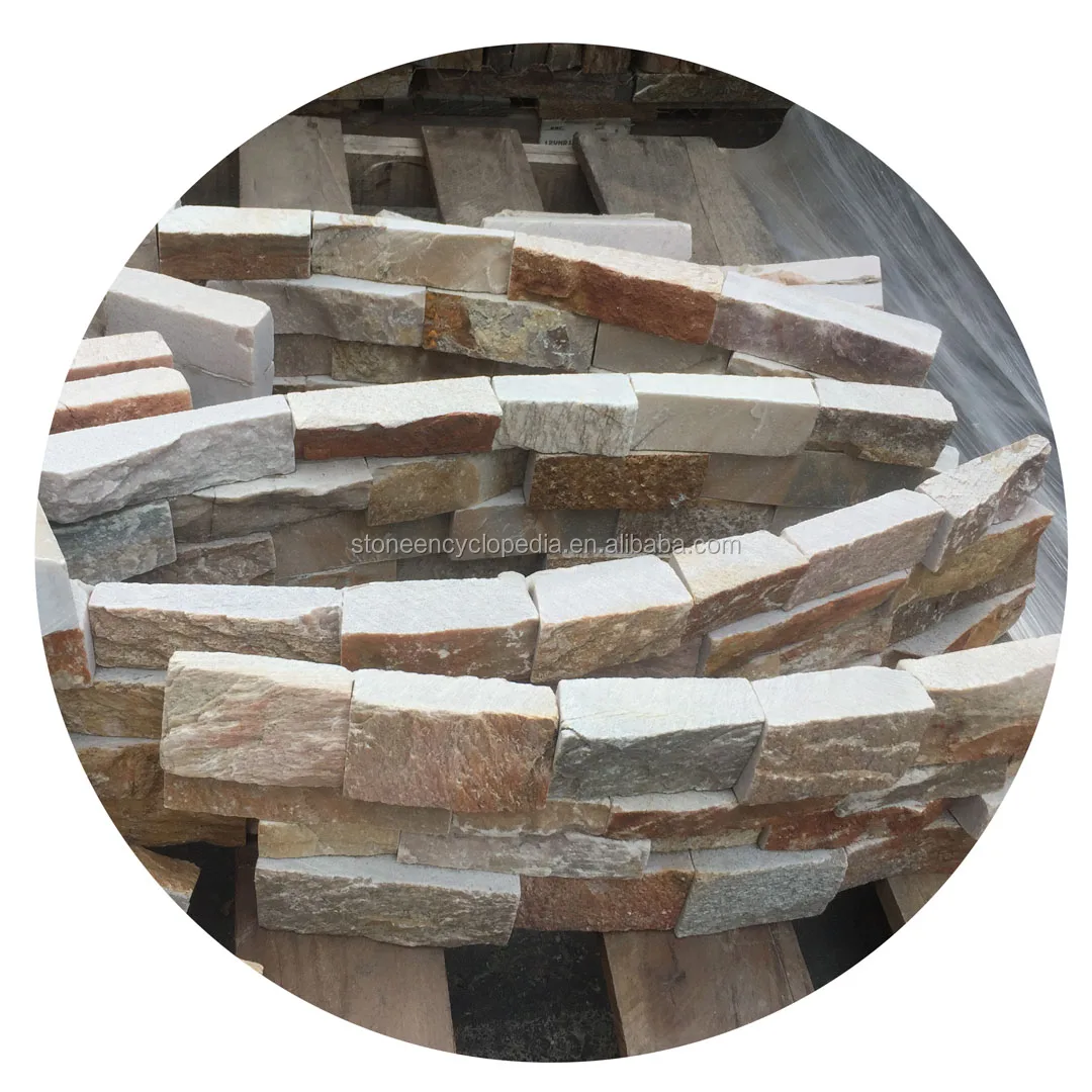 Multicolor Curved Slate Stone Wall Ledger Panel - Buy Slate Stone Wall ...