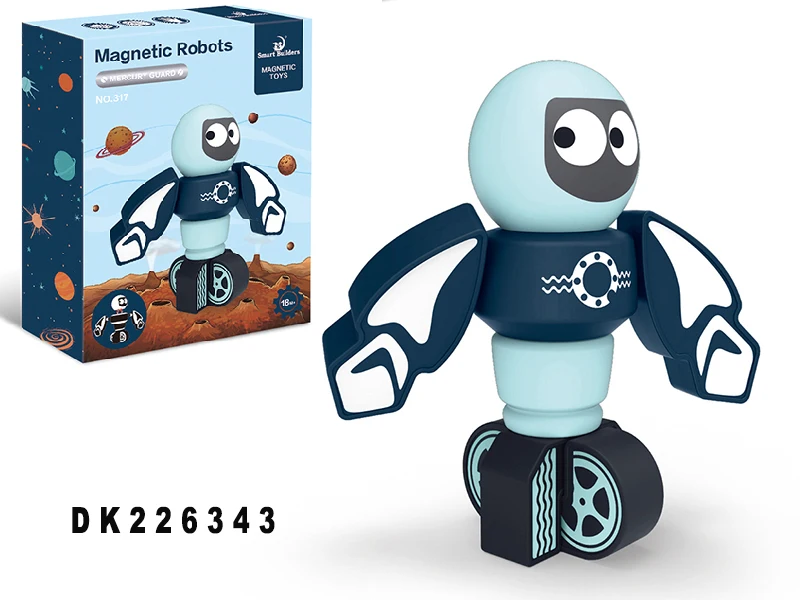 7pcs Kids Magnetic Building Blocks Diy Robot Toy Magnets Educational ...