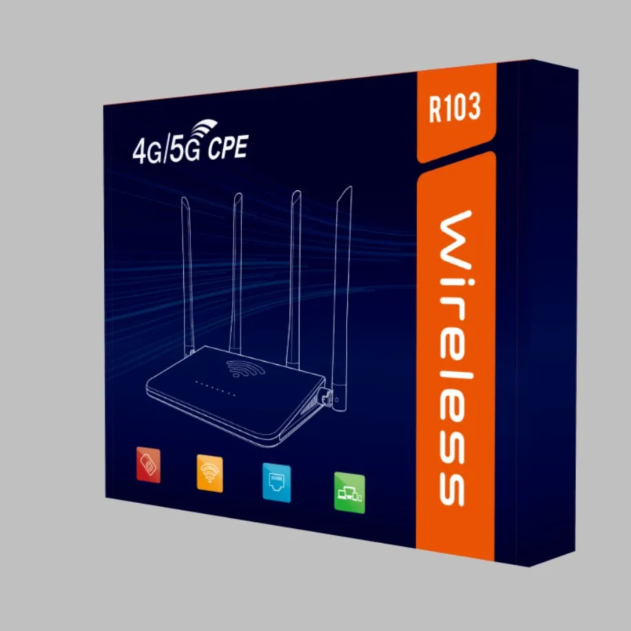 4G CPE Router With Sim Card Slot 4G Broadband Wireless Router 4G LTE ...