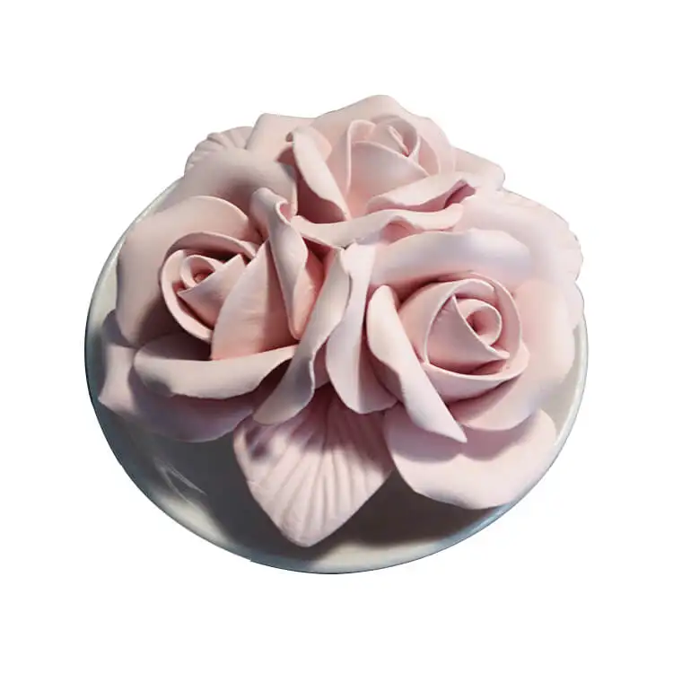 Handmade Scented Rose Flower Ceramic Stone Oil Diffuser With Ceramic ...