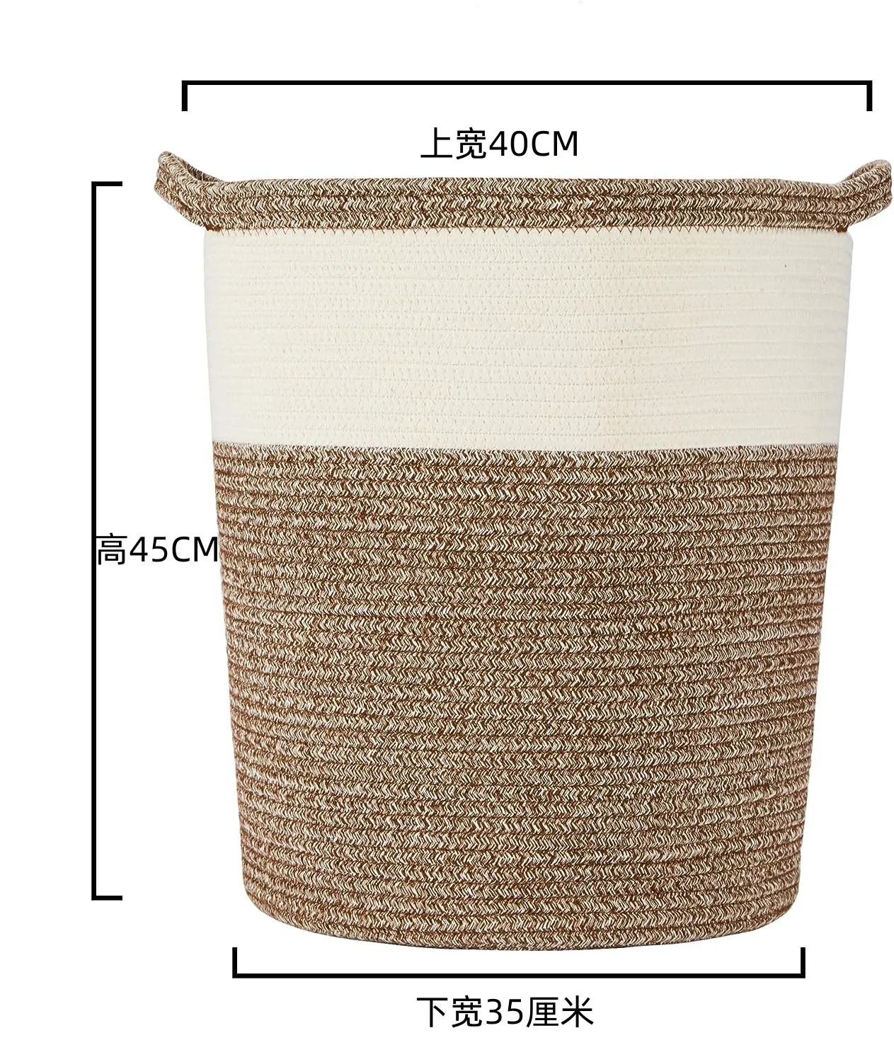 Handmade Folding Laundry Basket With Handle Extra Large Cotton Rope ...