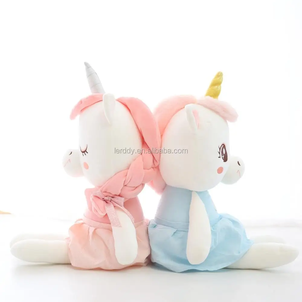 Little And Giant Plush Ballerina Unicorn Toy With Dress Plush Stuffed ...