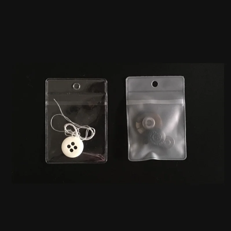 Wholesale Clear Plastic Small Poly Bag Custom Print Logo Spare Button ...