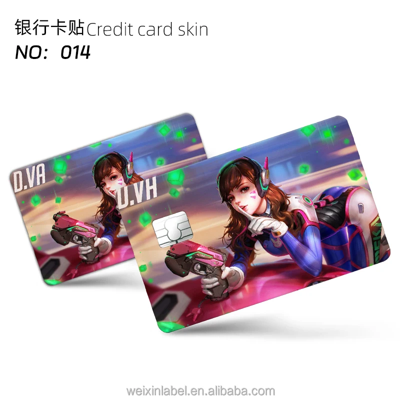 Waterproof Pvc Credit Card Vinyl Stickers With Trippy Design For ...