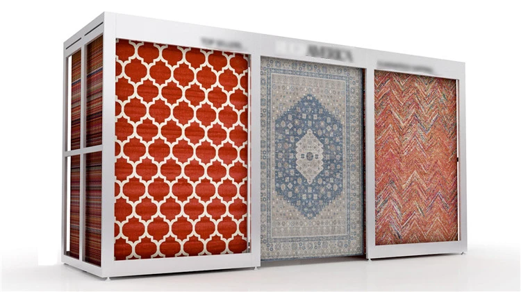 Metal Rug Carpet Display Shelf Rack - Customizable Design