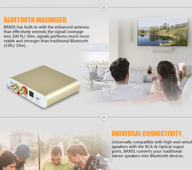 Qualcomm Csr8675 Wireless Bluetooth Receiver Transmitter Stereo Music ...