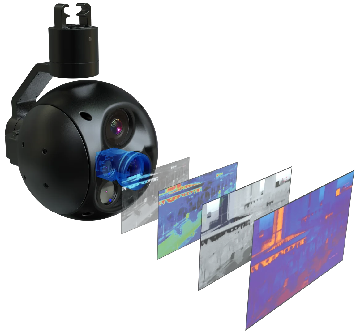 Triple Vision Range Type Series Electro Optical Pod High Sensitivity ...