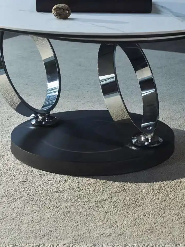 Italian Rotating Glass Coffee Table Furniture Combination ...