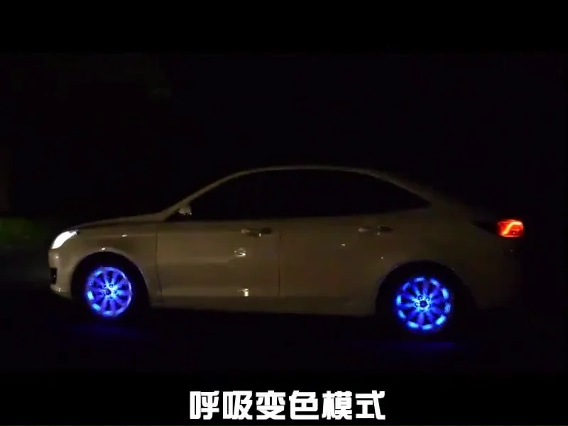 Car Accessories Led Rgb Auto Solar Energy Flash Wheel Tire Rim Light ...