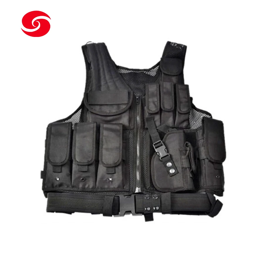 Black Outdoor Security Tactical Vest Multifunctional Combat Vest ...