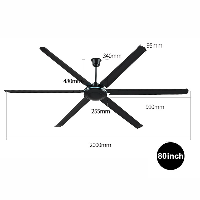 80inch Large Industrial Ceiling Fans 2m Large Commercial Electric Fan ...
