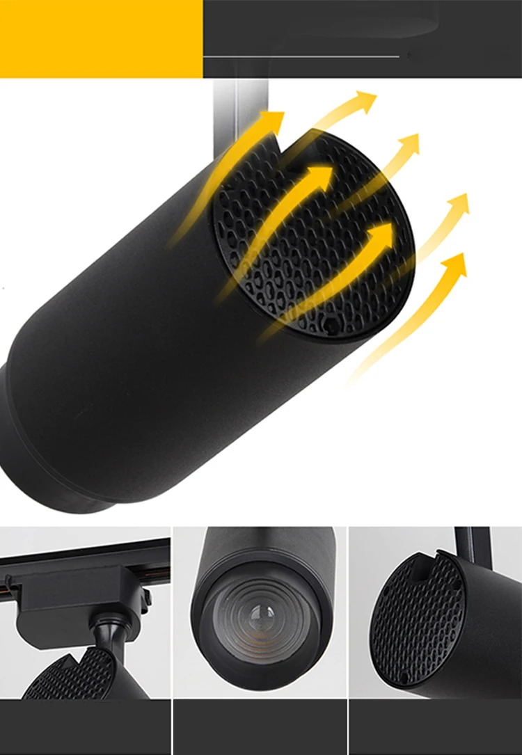 30W COB Focus Adjustable Beam Angle Zoomable Track Lights Dimmable Led ...