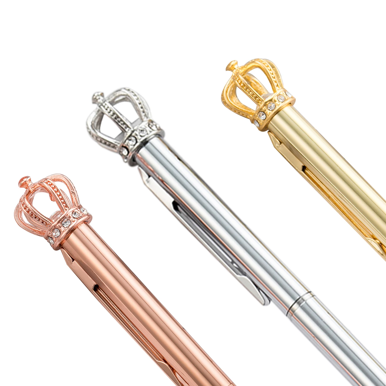 Promotional Crown Ballpoint Pen Rhinestones Crystal Logo Pen With Logo ...