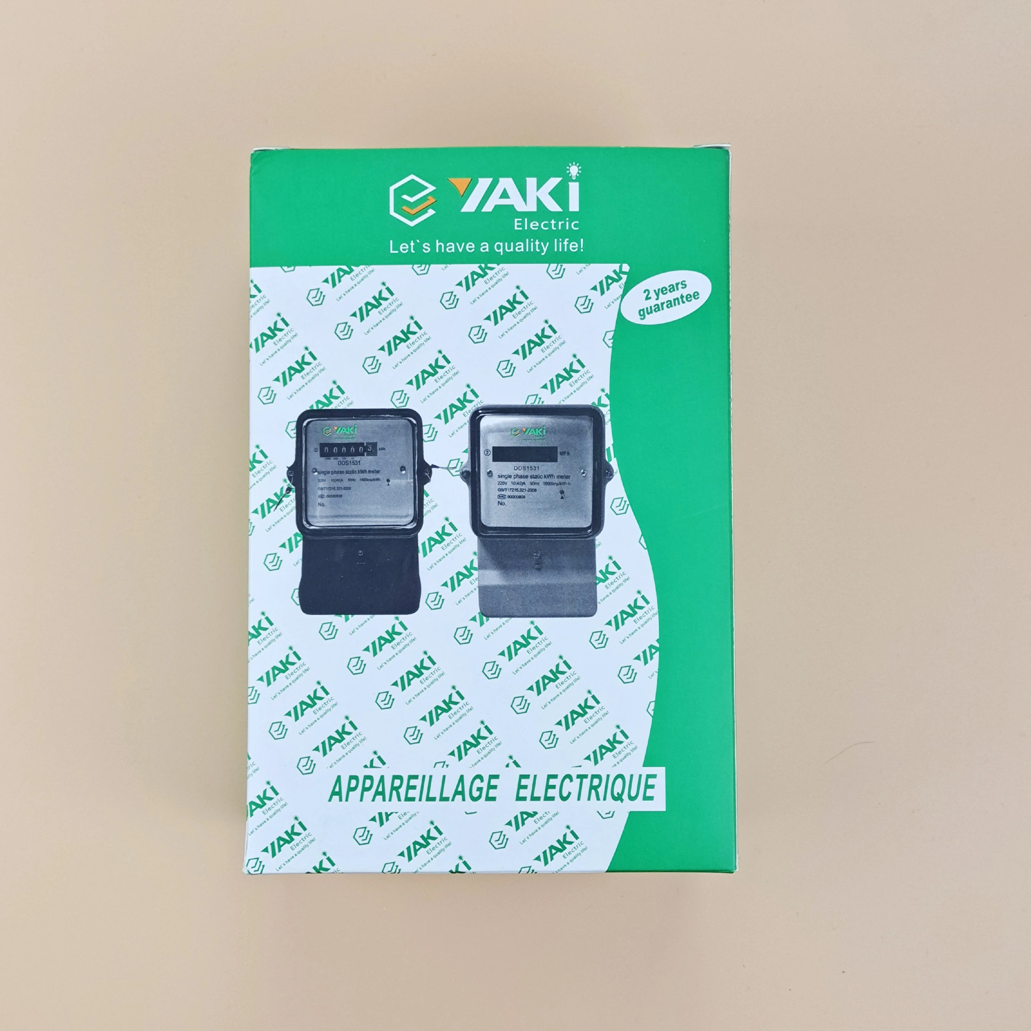 Yaki Brand Single Phase KWH Power Meter - LCD Display Electric Energy ...