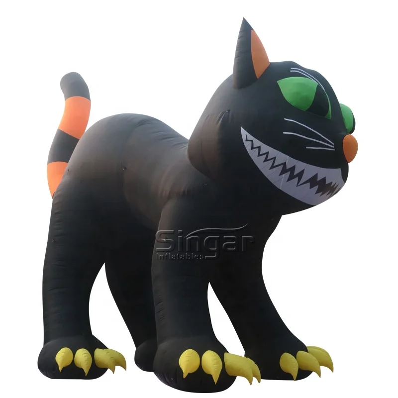 Giant Halloween Decorations Custom Inflatable Cat Cartoon For Outdoor ...