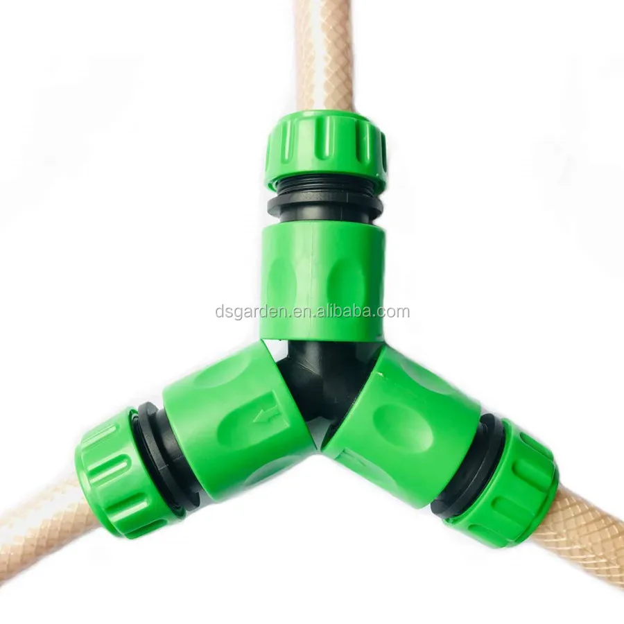 3-way Y Shaped Water Hose Quick Coupling for Garden Irrigation