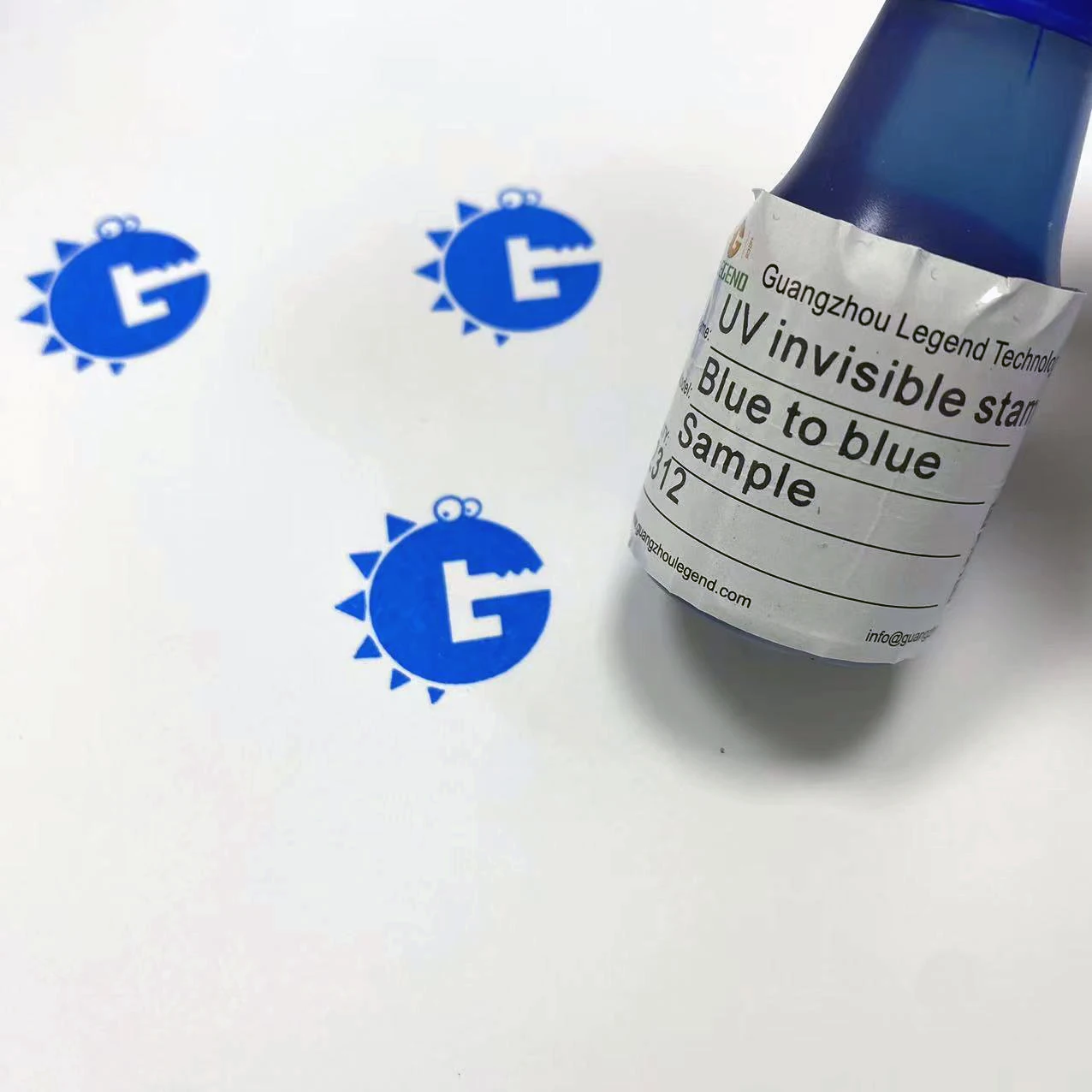 GDLEGEND UV Quick Dry Stamp Ink - Invisible Blue to Blue