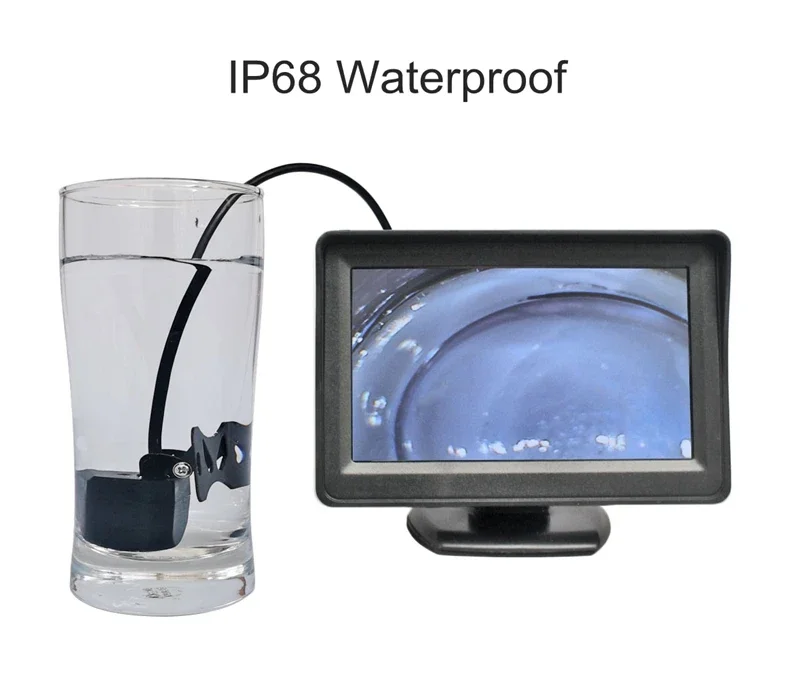 4.3 Inch Lcd Screen Table Car Display System Car Rear View Mirror ...