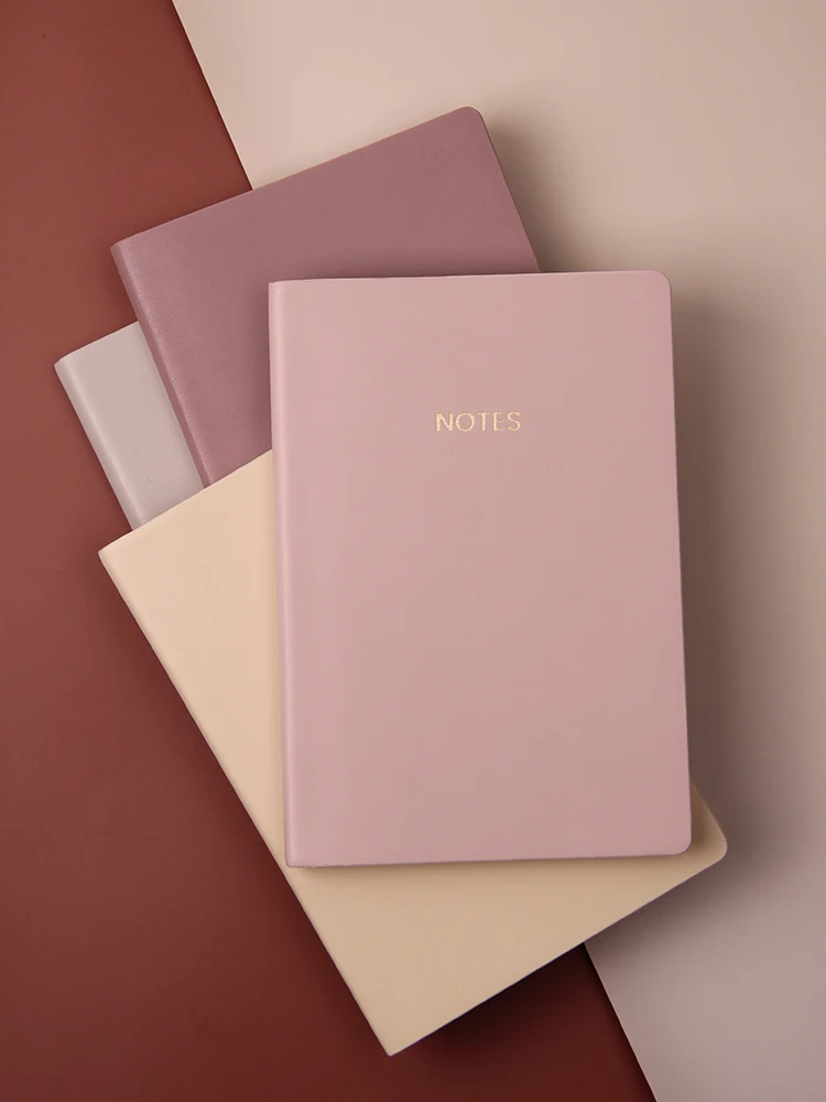 Hot Sale Morandi Custom Pu Leather Soft Cover A5 Small Notebooks Rose ...