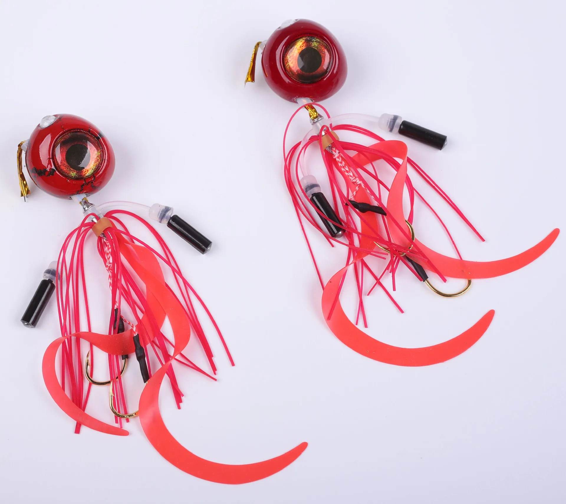 60/80/100/120g Silicone Rubber Skirt Trailer Jigs Octopus Kabura Jigs ...