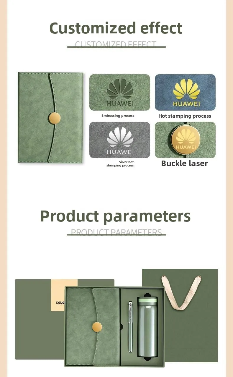 High-End Business Thermos Cup Notebook Gift Set Factory Customizable ...