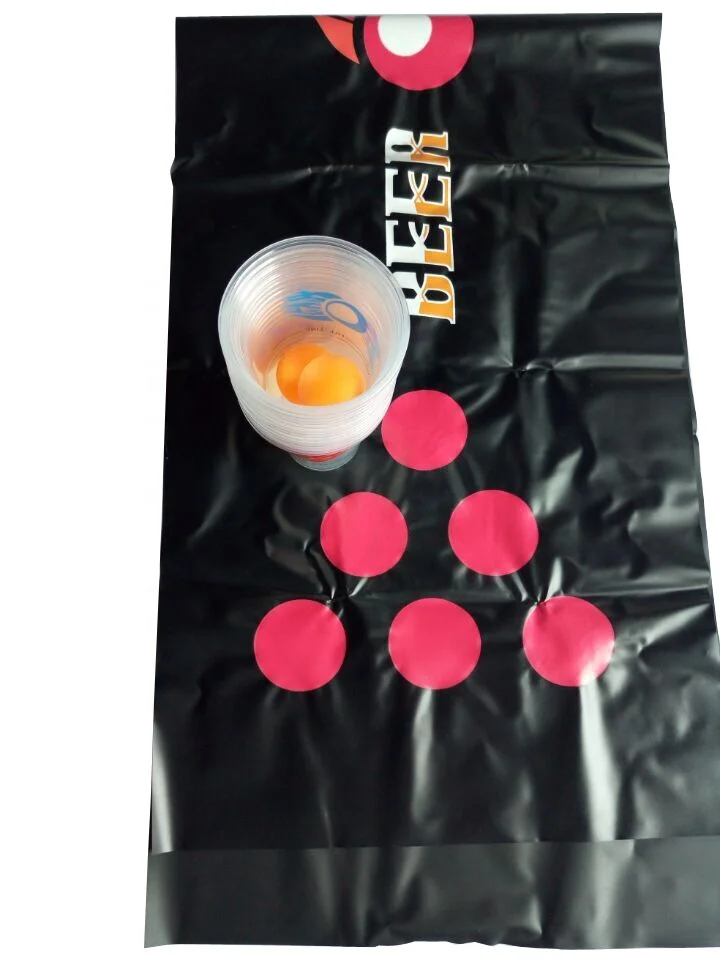 Custom Beer Pong Mat Set - 50 Cups Classic Drinking Game