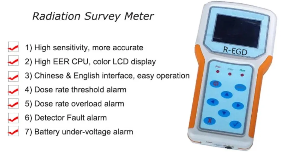 Meteran Survei Radiasi Gamma X,Pengukur Harga Portabel Spektrometer ...