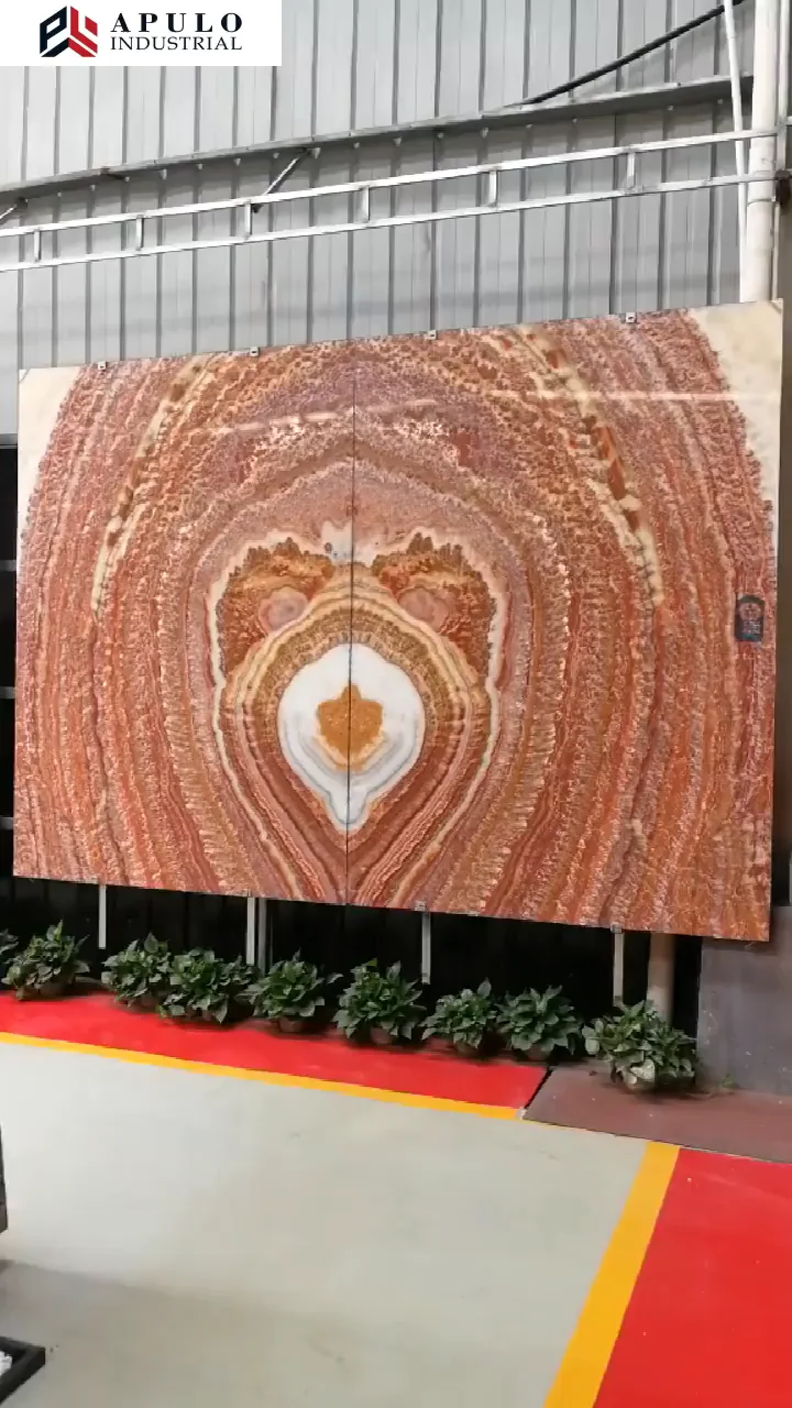 Factory Direct Natural Tiger Onyx Beige Marble Marmol Onyx Stone Slab ...
