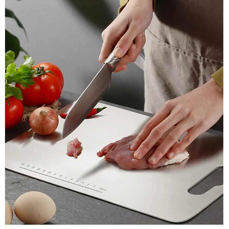 2020 Super Stainless Steel Cutting Board Kitchen Butcher Block Multi ...