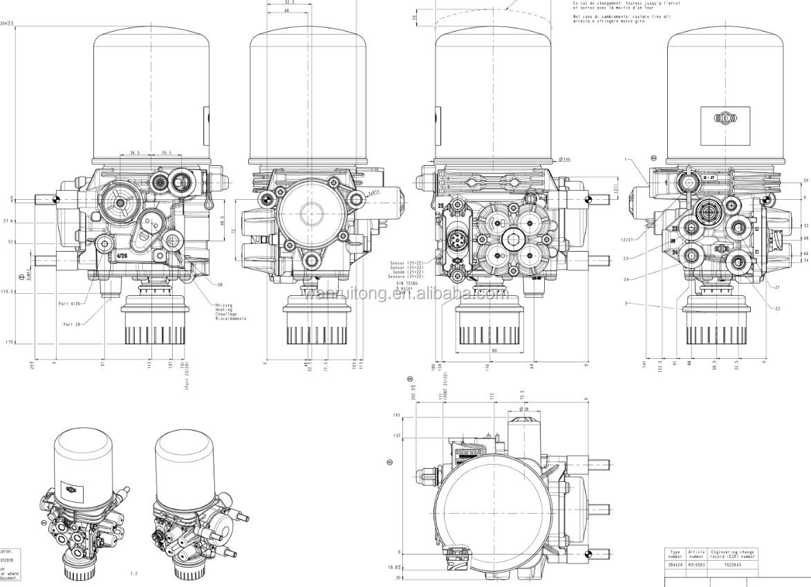 VIT-S Truck Air Dryer Assy ZB4578 - Efficient & Reliable
