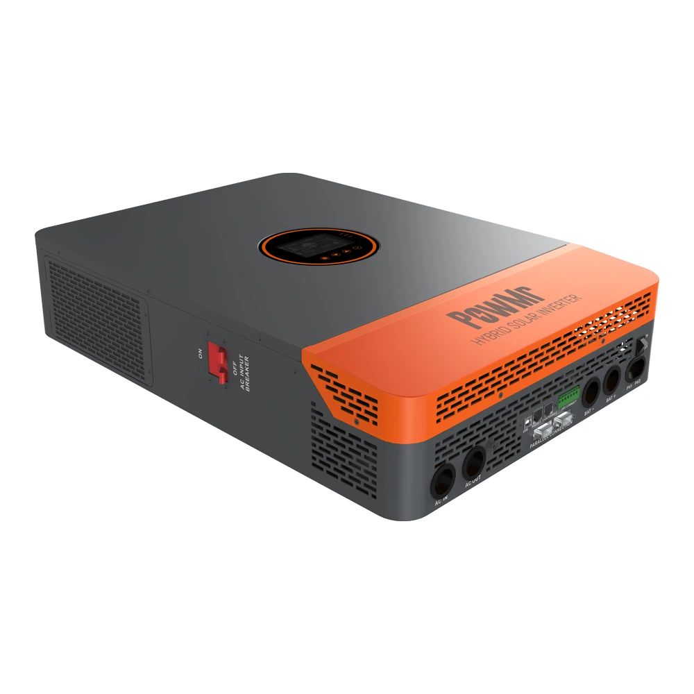 Powmr 10kw 48v Off/on Grid Hybrid Solar Inverter 110/220v Split Phase/single Phase All In One ...