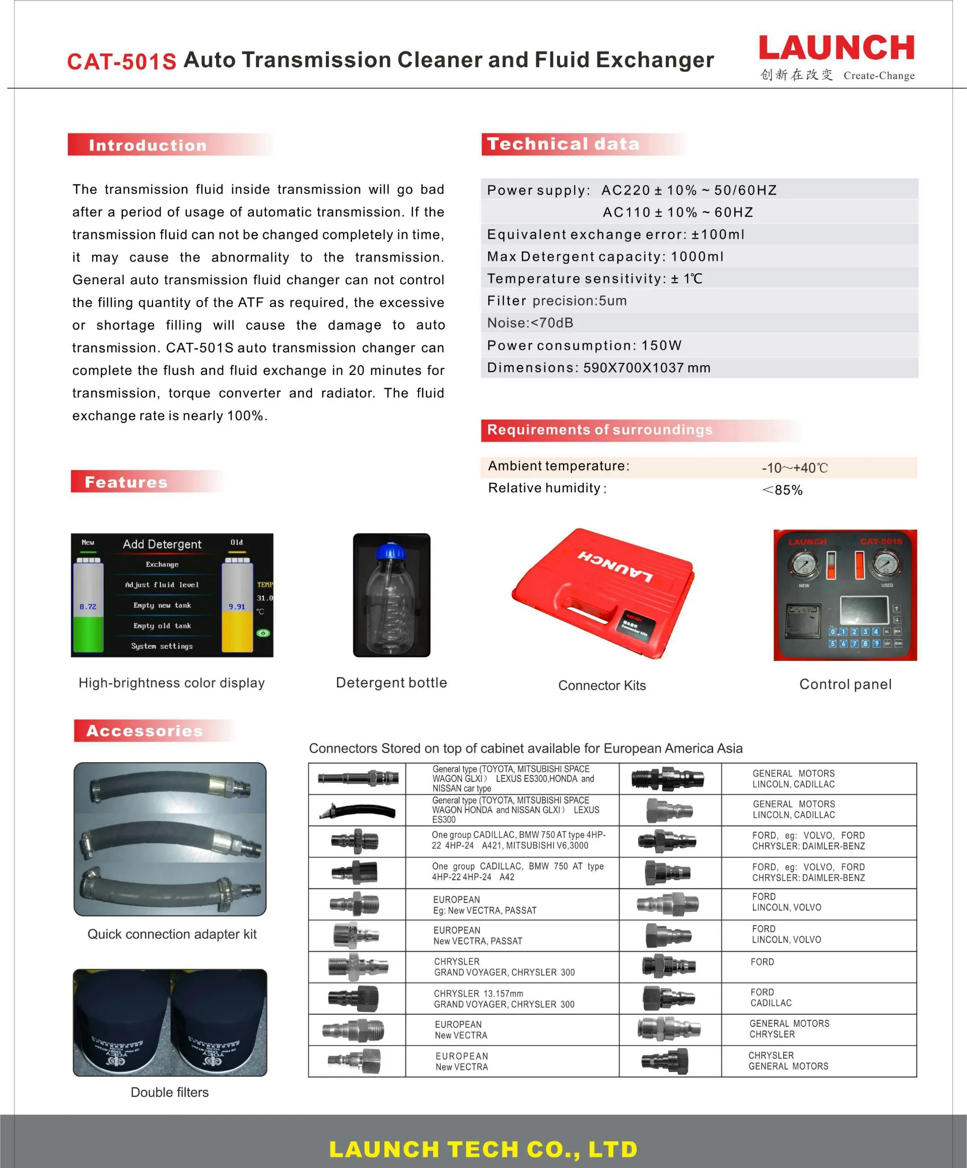 Launch Cat501+ Atf Auto Fluid Transmission Machine Cat 501 Auto ...