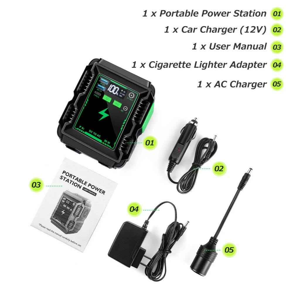 Powerstation 12v Portable Storage Battery Pack Backup Power Supply ...