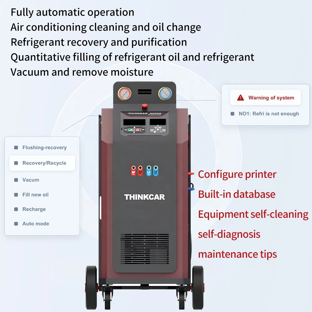 AC 200 Dual System Refrigerant Recovery Machine for R1234a&r1234yf