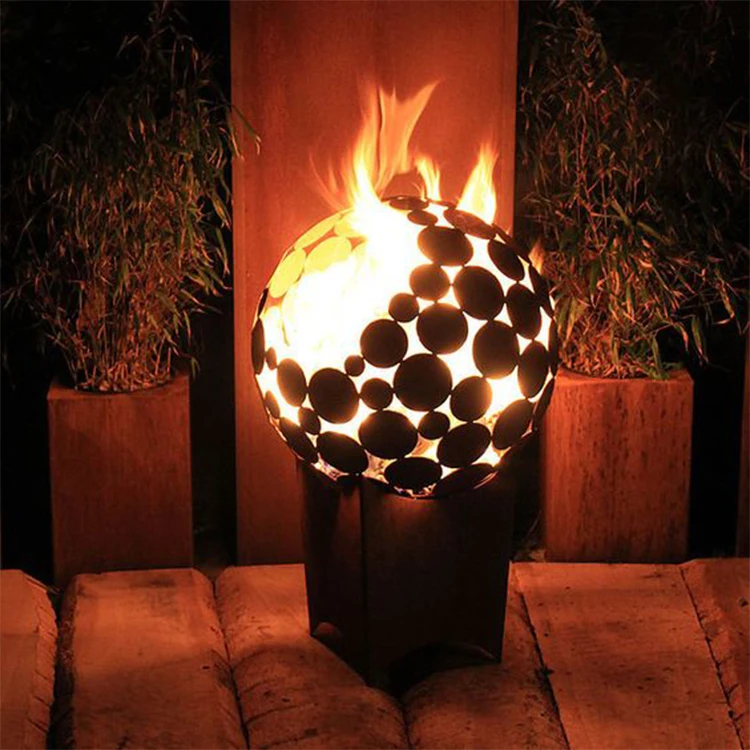 Rusty Metal Outdoor Sphere Corten Steel Fire Ball - Buy Corten Steel ...