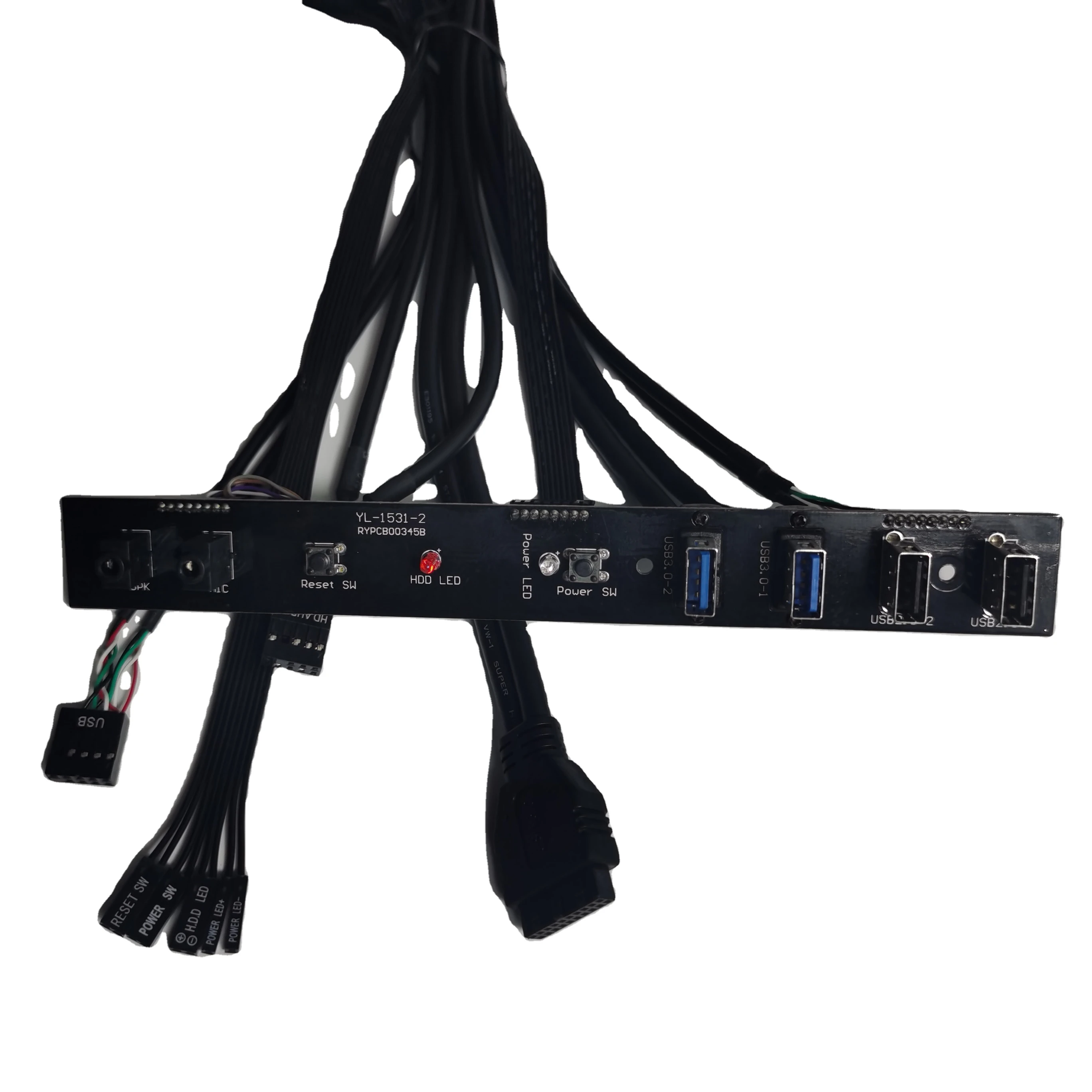 Pc Case Cable Hub Front Panel Usb 2.0+3.0+led+power Switch Pcb ...