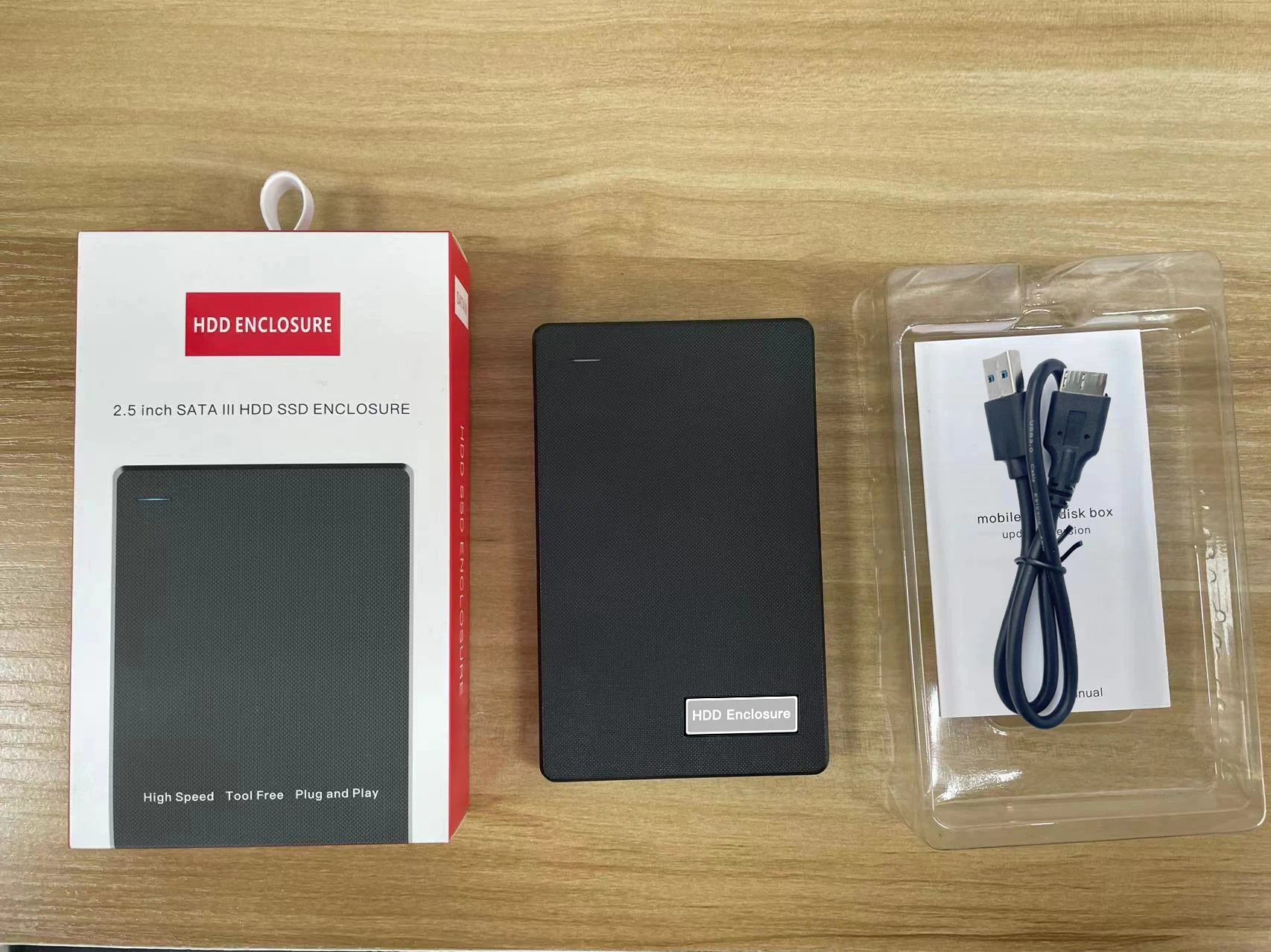 USB 3.0 SATA External Hard Disk Drive Case - Portable Storage