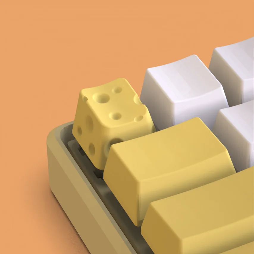 3D Printed Cheese Resin Artisan Keycaps for Keyboard Mechanical ...