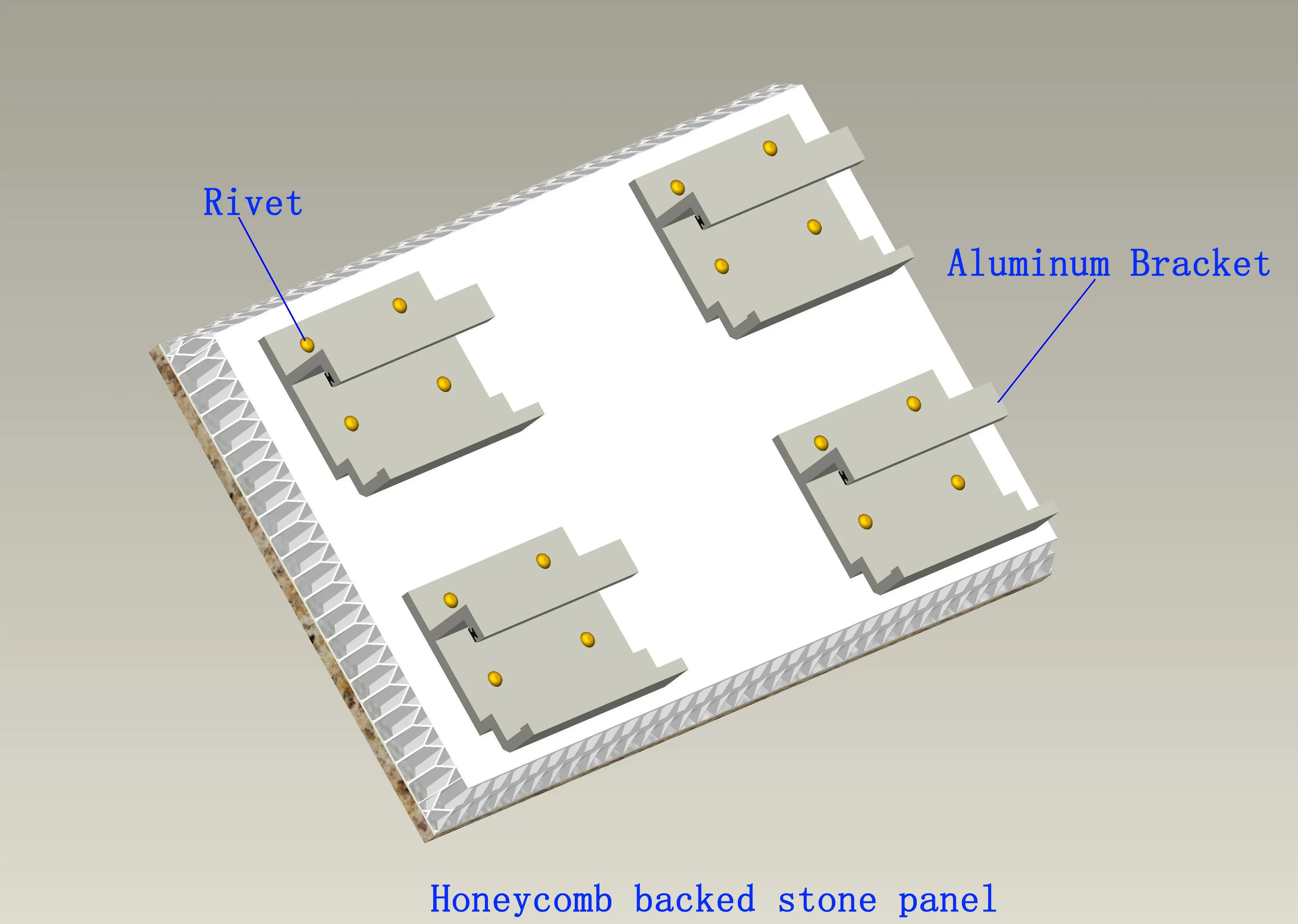 Beige Travertine Aluminium Honeycomb Stone Panels for Exterior Facade