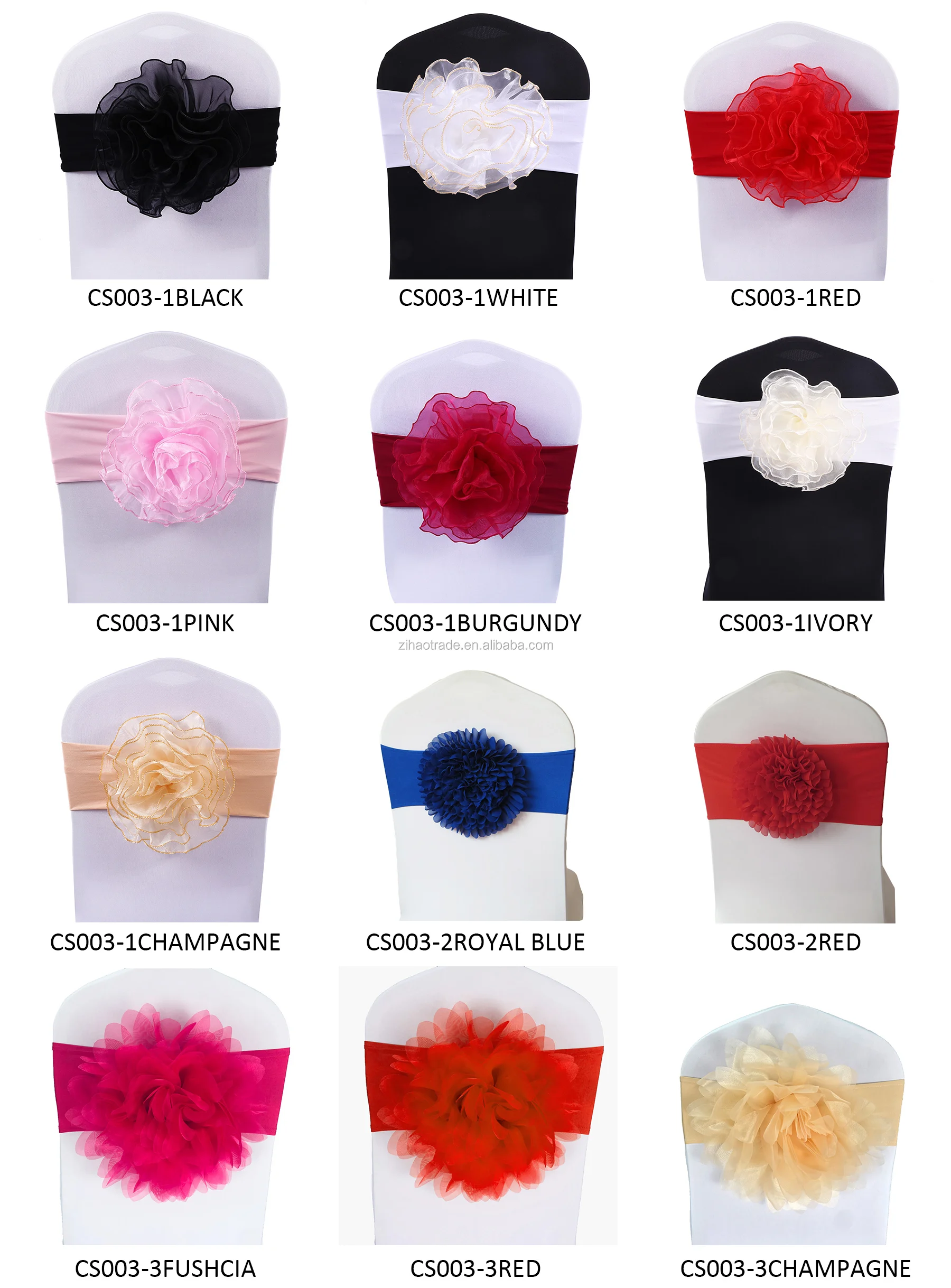 Big Flower Chair Sash Bow for Wedding - Durable & Stylish