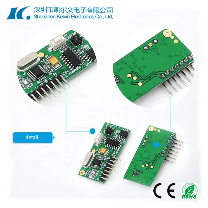 Ook/ask 433mhz Super Heterodyne Wireless Rf Transmitter Receiver Module ...