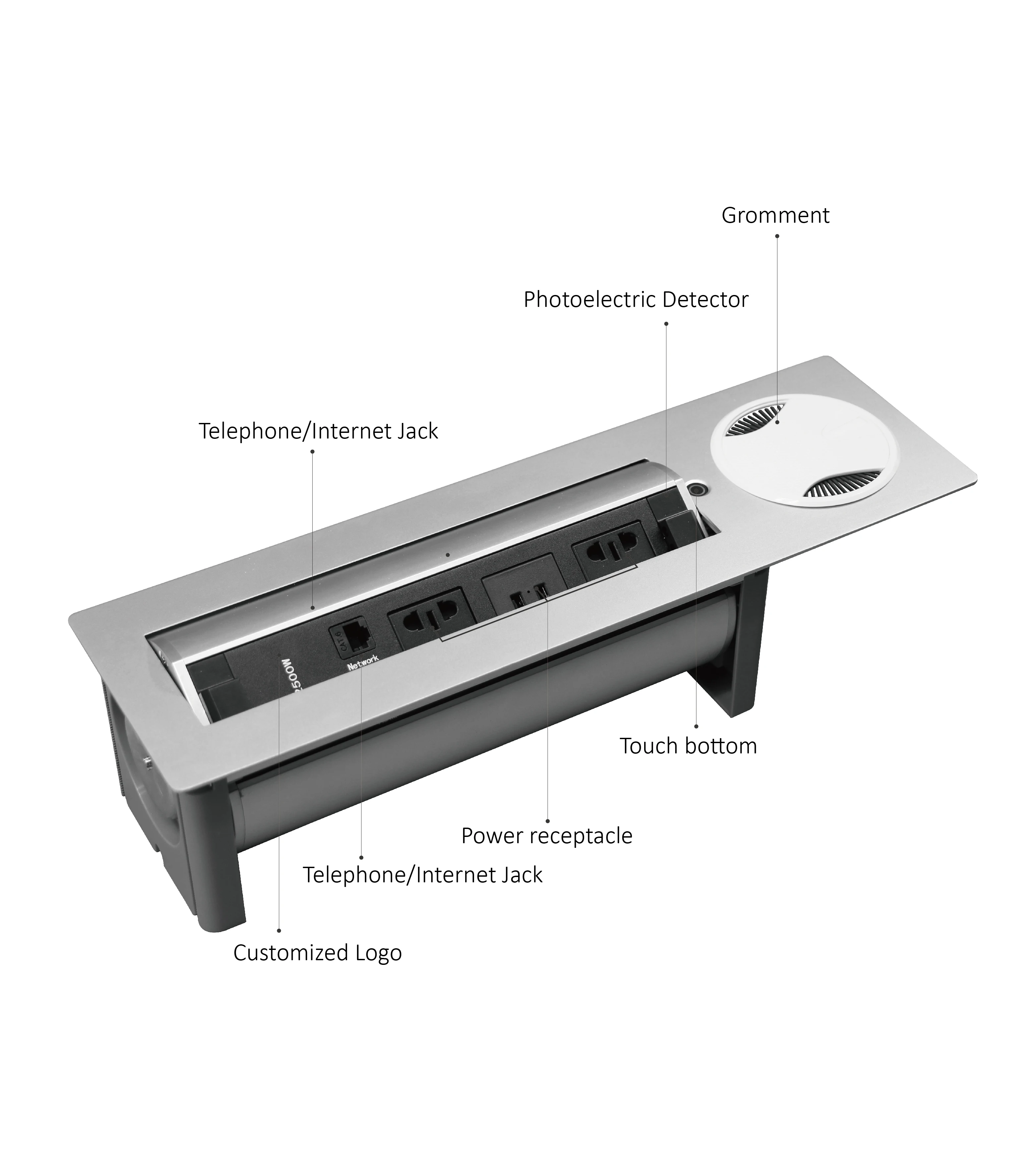 Electric Rotation Power Tabletop Socket - Perfect for Meetings