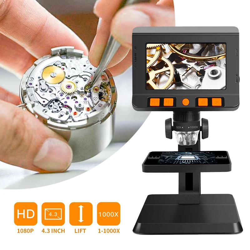 1000x Lcd Digital Coin Microscope For Error Coins With 4.3 Inch Screen ...