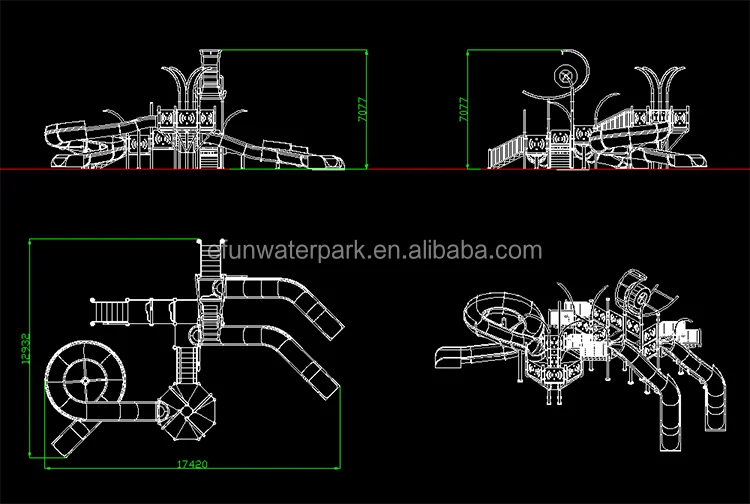 Windmill Splash Pad Park Water Play Equipment for Children Fiberglass ...
