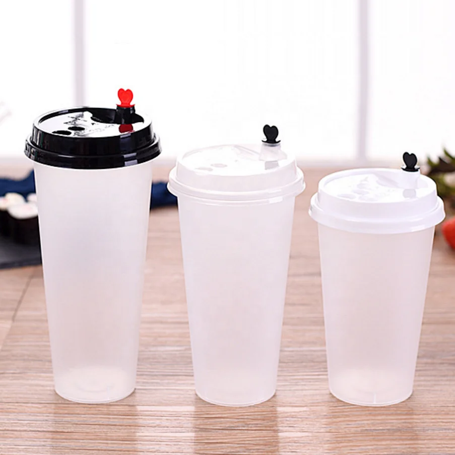 Custom Printed 500ml Plastic Injection Pp Cup With Red Heart Stopper ...