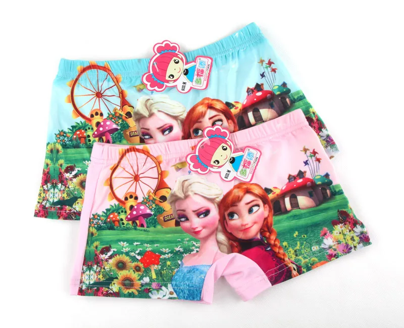 Anna Elsa Cartoon Cool Children Boxer Underwear Girl Cotton Pants For ...