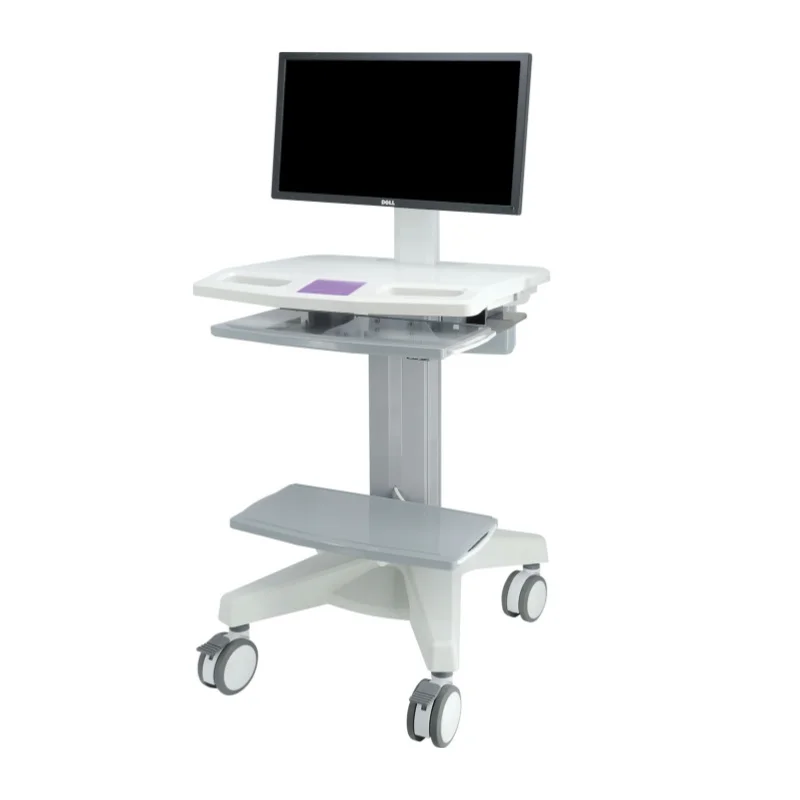 Modern Metal Height Adjustable Mobile Medical Computer Cart VESA ...