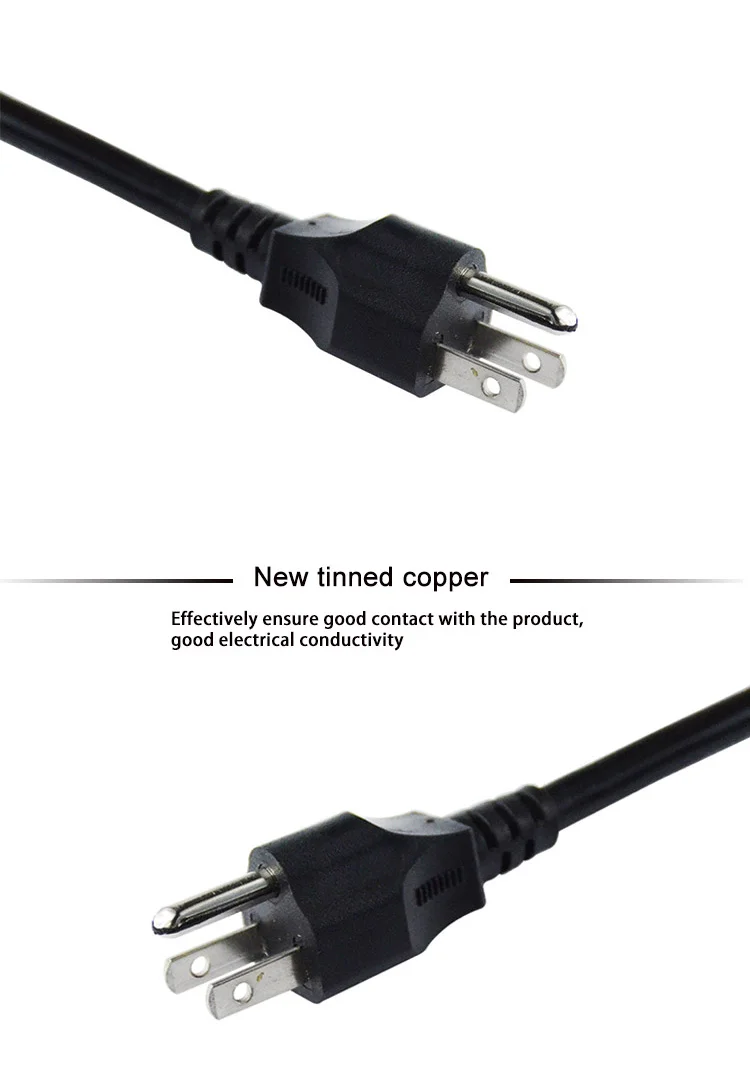 America Standard USA Ac Power Cord Free Sample 3pin Plug Us 3 Pin Power ...
